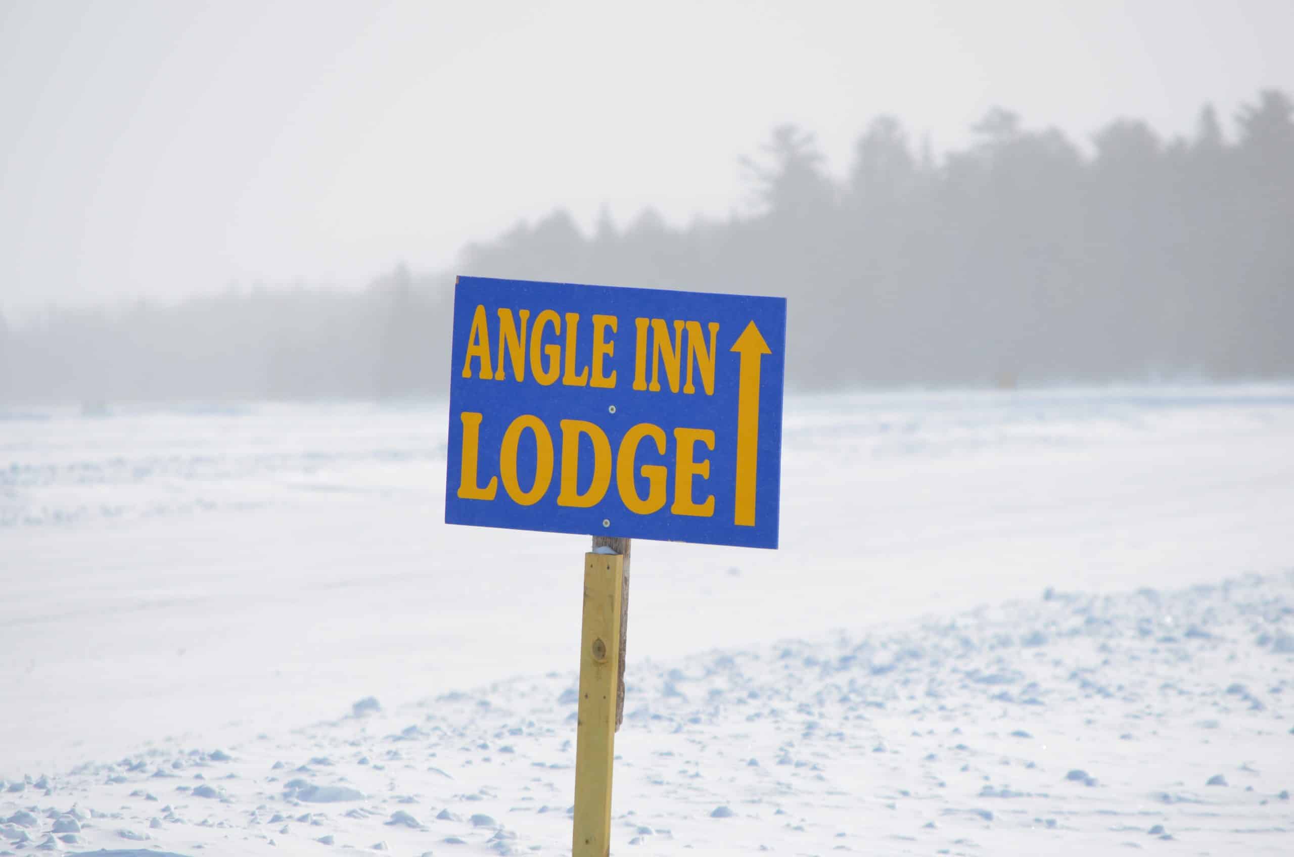 angle-inn-lodge-ice-sign - Lake of the Woods