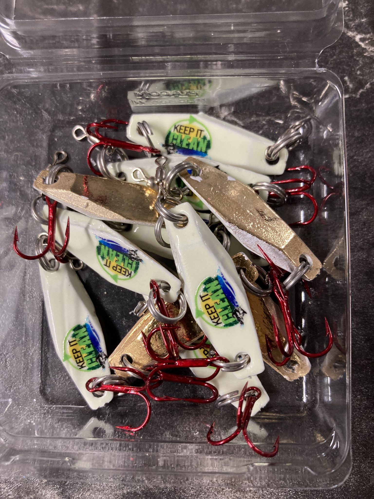 Tom's Tackle Creates Keep It Clean Stop Sign Jigging Spoon - Lake of ...