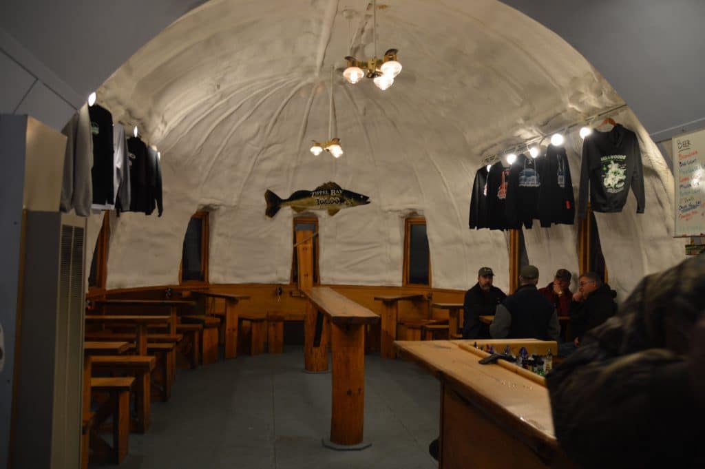 Experience the Igloo Bar on Lake of the Woods on the ice